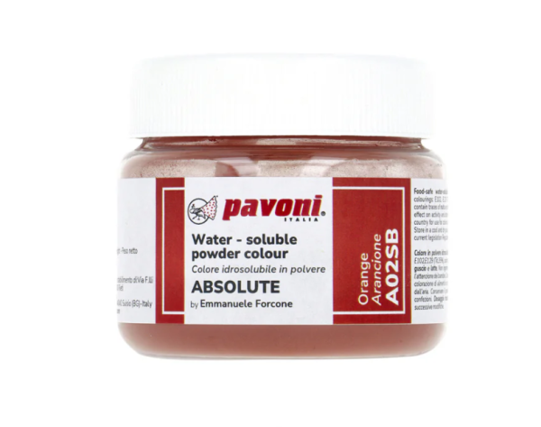 50 GR WATER SOLUBLE POWDER ABSOLUTE ORANGE PAVONI – Bakery and ...